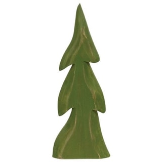 Distressed Wooden Pine Tree Sitter - 11.50 in. x 1.25 in. x 4.25 in ...