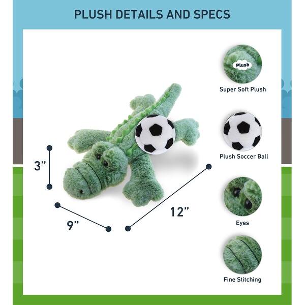 DolliBu Huggable Alligator Stuffed Animal with Soccer Ball Plush - 12 ...