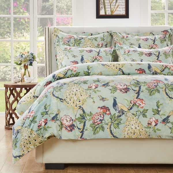 Greenland Home Pavona 100% Cotton Enchanted Garden Duvet Set - Bed Bath ...