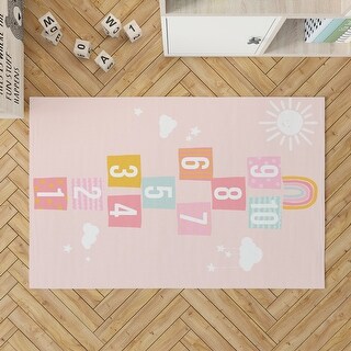 HOPSCOTCH PATTERN PINK Area Rug By Kavka Designs - Bed Bath & Beyond ...