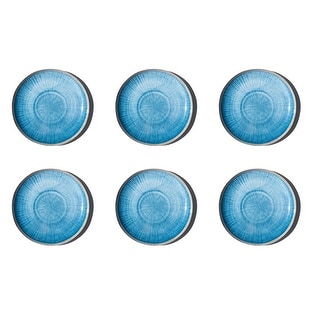 Abode Homewares Coastal Reactive NewWave Melamine Salad Plate - Blue ...