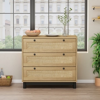 3-Drawers Storage Cabinet Rope Woven Drawer - Bed Bath & Beyond - 39086217