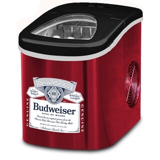 ICE120 Stainless Steel Ice Maker, Red, 26Lbs, Counter top Ice Maker ...