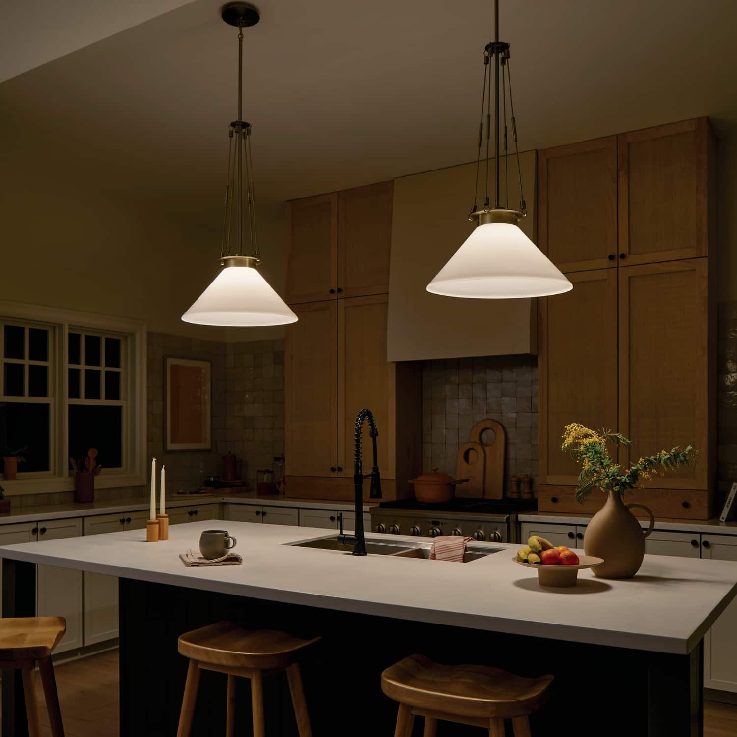 Kichler Lighting Albers 18.25 In. 1-Light Champagne Bronze Pendant ...