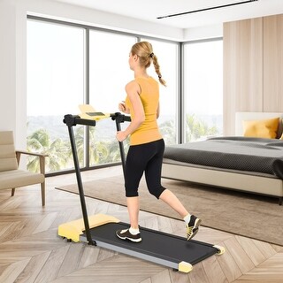 Multi-Function Treadmill Yellow Portable Treadmill Electric Treadmill ...