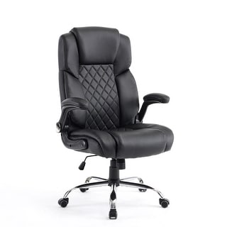 GENESIS Office Chair Rolling Desk Chair w/ Adjustable Armrest, Black ...