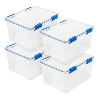 44 Qt. WEATHERTIGHT Storage Box in Clear (4-Pack) - Bed Bath & Beyond ...