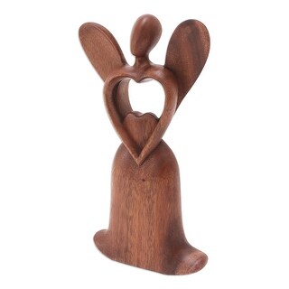 Novica Handmade Shining Heart Wood Statuette - Bed Bath & Beyond - 36498047
