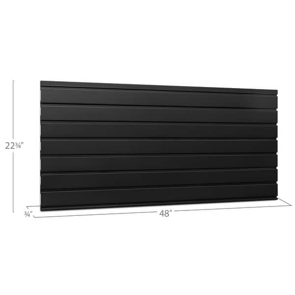 NewAge Products Bold Series 48-in x 22.75-in Black Slatwall Backsplash ...