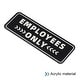 9"x3" Employee Only Sign Self Adhesive Staff Only Sticker - Black - Bed ...