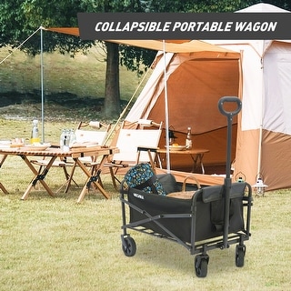Outdoor Garden Camping Cart Collapsible Wagon Cart Water Resistant ...
