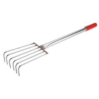 6 Teeth Claw Rake 12.6-inch Stainless Steel Rake with Rubber Handle ...