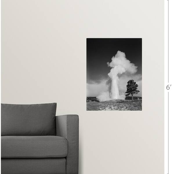 "1960's Old Faithful Geyser Erupting Yellowstone National Park" Poster ...