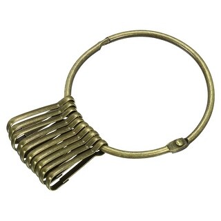 3.2" Dia Key Organizer Keychain, Key Management Holder w Buckle Rings ...