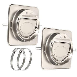 2 Set 6" Stainless Steel Backdraft Damper with Ducting Hose Clamp ...
