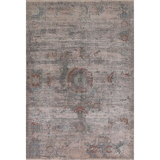 Traditional Mamluk Carved Area Rug Machine Made Carpet - 6'10"x 9'7 ...