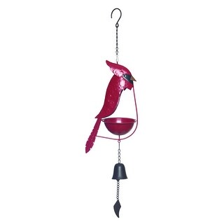 Transpac Metal 29.75 in. Red Spring Cardinal Hanging Bird Feeder with ...