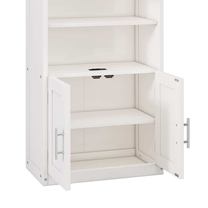 White Full Murphy Bed Desk Combo Chest Cabinet Bed Folding Wall Bed Folding Platform Bed With 2