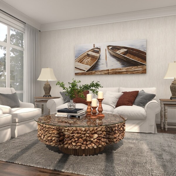 Stacked wood coffee table store
