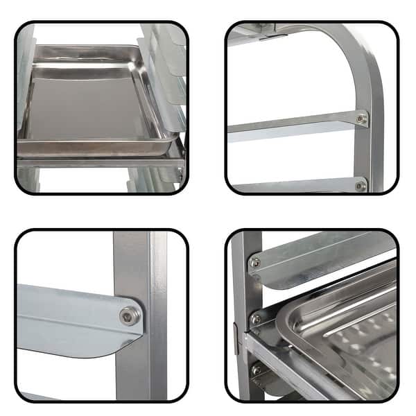 Galvanized Iron 20-Tier Mobile Sheet Pan Rack Bakery Rack with Wheels ...