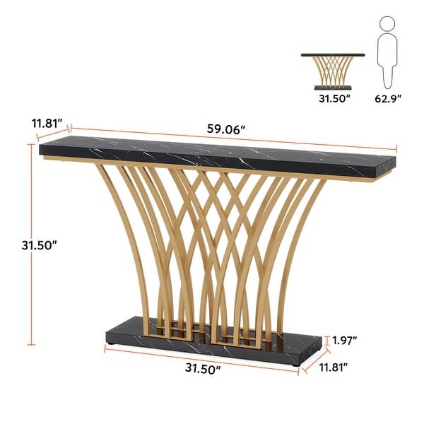 Modern Gold Console Table for Entryway Living Room - Bed Bath & Beyond ...
