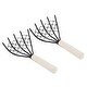 2Pcs 10" 5-Tine Claws Hand Rake Shell Clam Digger Dig Seafood Rake with ...