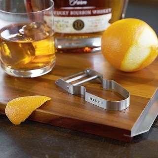 Stainless Steel Citrus Peeler by Viski - Silver - 4.2" x 2.2" - Bed ...