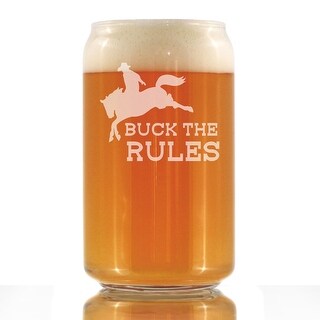 Buck The Rules - Beer Can Pint Glass - Funny Horse Gifts - 16 Ounce ...