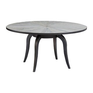 Valencia 60-inch Diameter Round Dining Table in Sunburst Oak & Iron ...