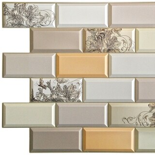 Dundee Deco Bricks Flowers PVC 3D Wall Panels, Decorative Wall Paneling ...