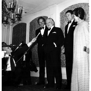James Cagney Charlton Heston Ronald and Nancy Reagan at a press ...