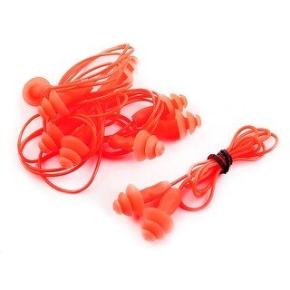 Outdoor Sports Swimming Silicone Ear Protection String Earplug Orange ...