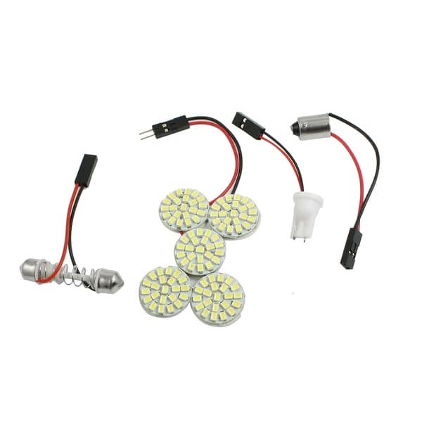 Unique Bargains Car Interior White 1206 SMD 110 LED Dome Light Round ...