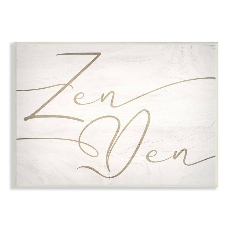 Stupell Relaxing Zen Den Sign Minimal Charming Typography Wood Wall Art ...