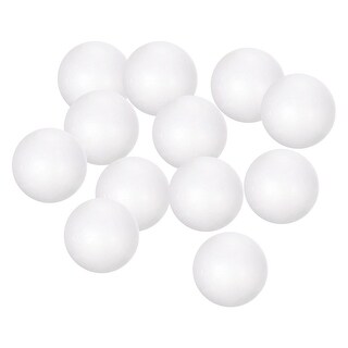 12Pcs White Polystyrene Foam Solid Balls for Art and Party Decorations ...