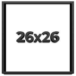 26x26 Shadow Box Frame Black | 1 inches Deep Real Wood Contemporary ...
