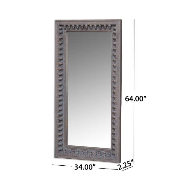 Grewell Mango Wood Handcrafted Carved Hanging Floor Mirror by ...
