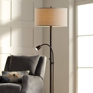 Modern Floor Lamp with Reading Light LED Oil Rubbed Bronze Living Room ...