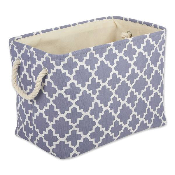Rectangular Lattice Large Storage Bin - 17.5" - Blue - Bed Bath ...