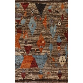 Tribal Geometric Moroccan Berber Area Rug Wool Handmade Carpet - 6'9" x ...