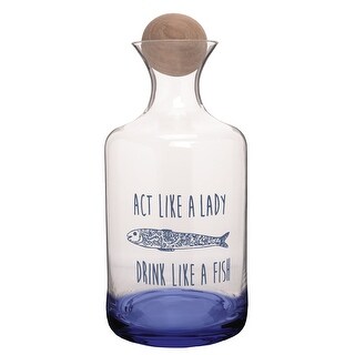Act Like A Lady Drink Like a Fish Decanter Coastal Beach Decor ...