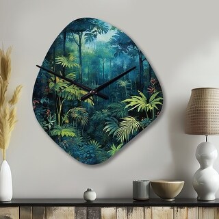 Designart - Jungle Expedition - Forest Large Wall Clocks - Traditional ...