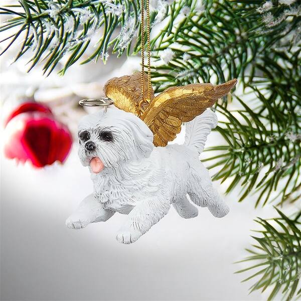 Design Toscano 'Maltese Angel' Dog Christmas Ornament - Bed Bath ...