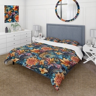 Designart "Colorful Springtime Floral Symphony Ballet" Cottage Bedding ...