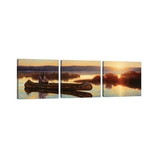 iCanvas "Ojibwe Dawn" by Joe Velazquez 3-Piece Canvas Wall Art Set ...