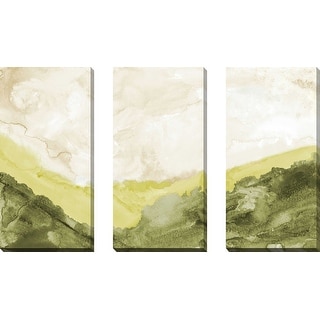 "Washed Green Landscape" 3 Piece Set on Canvas - Bed Bath & Beyond ...