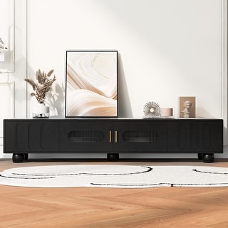 Modern Luxury TV Stand Low Entertainment Center Media Console Storage ...