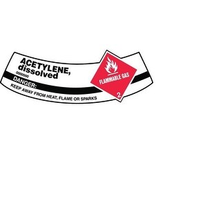 Accuform Cylinder Label,2 inx5 1/4 in,Vinyl MCSLACR - 1 Each - White ...