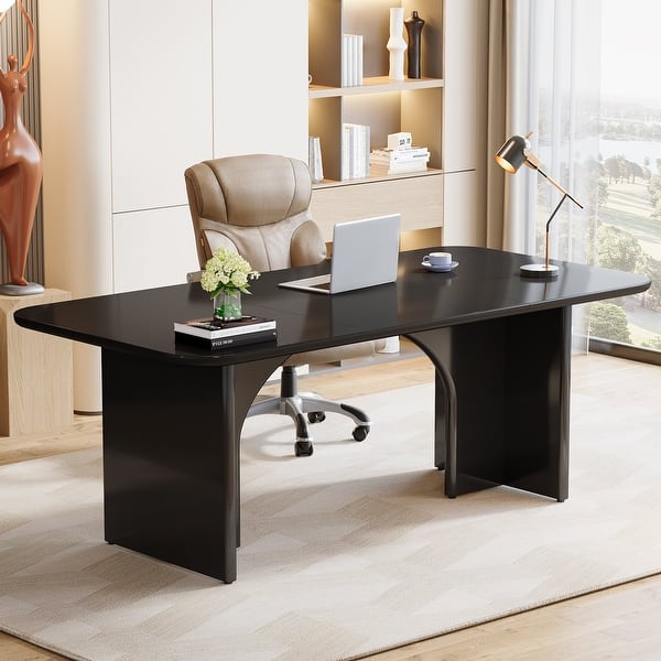 63" Executive Desk, Large Computer Desk Modern Home Office Desk - Bed ...