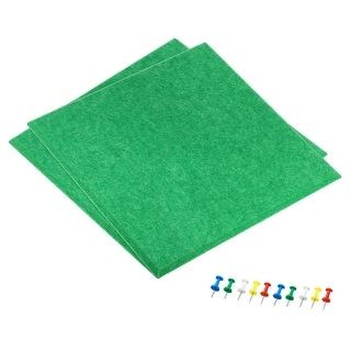 6Pcs Felt Pin Board Tile Self Adhesive Square Wall Bulletin Push Pin ...